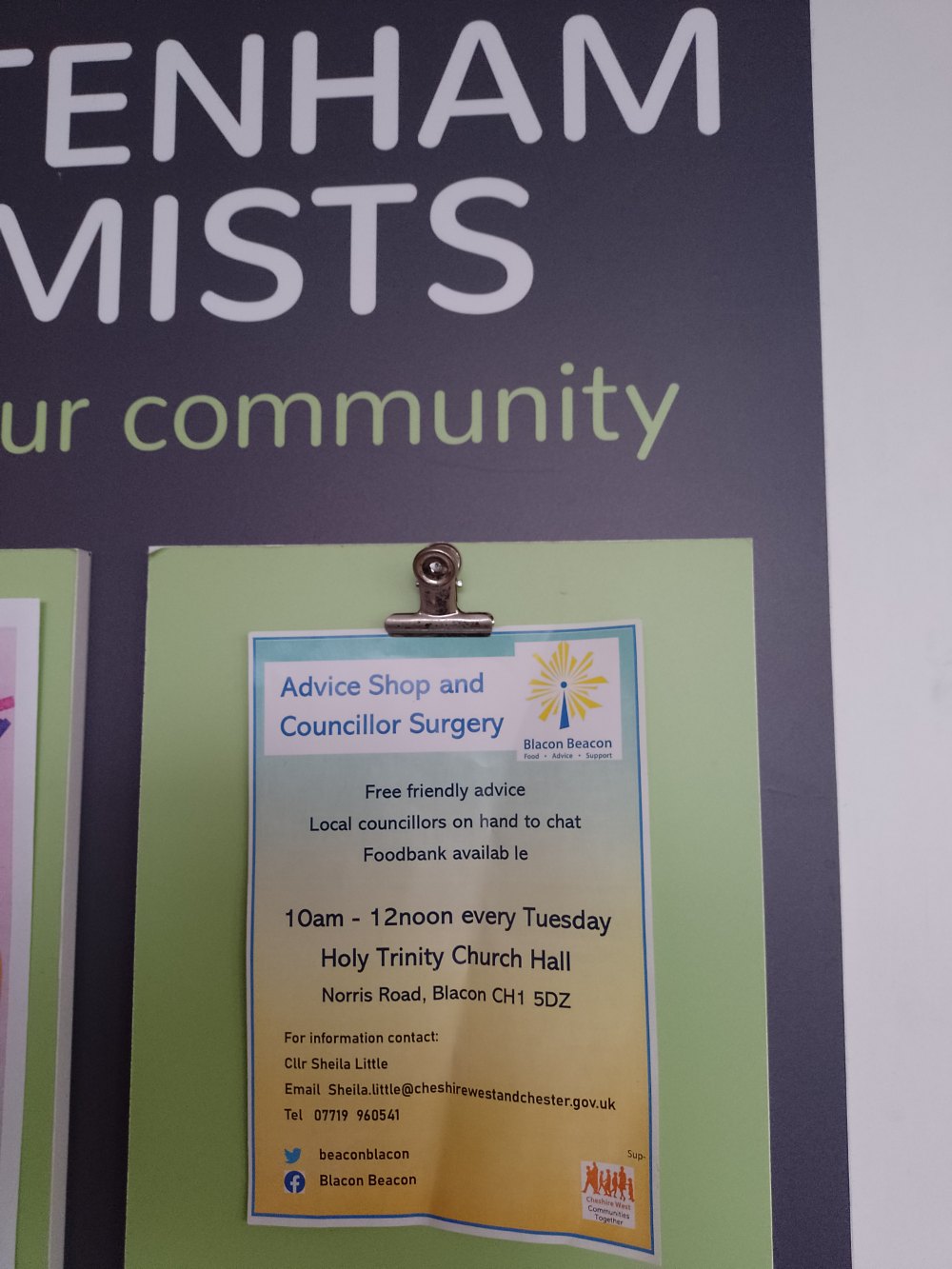 Blacon Beacon - Advice Shop and Foodbank available | Swettenham Chemists
